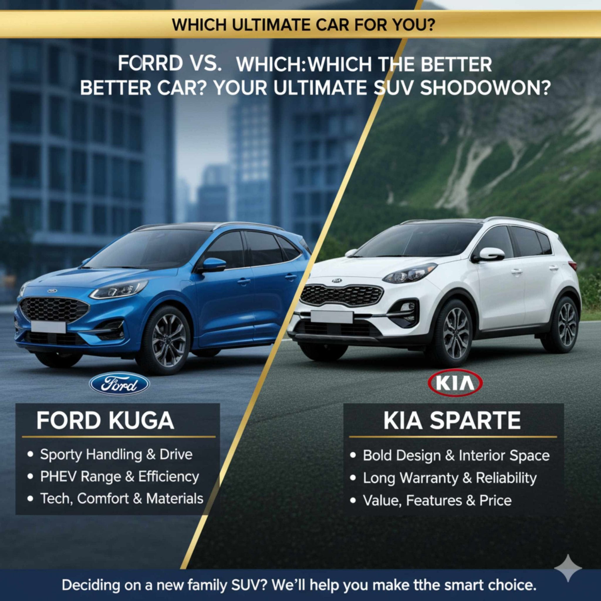 Which is the Better Car Ford Kuga or Kia Sportage (Complete Guide)