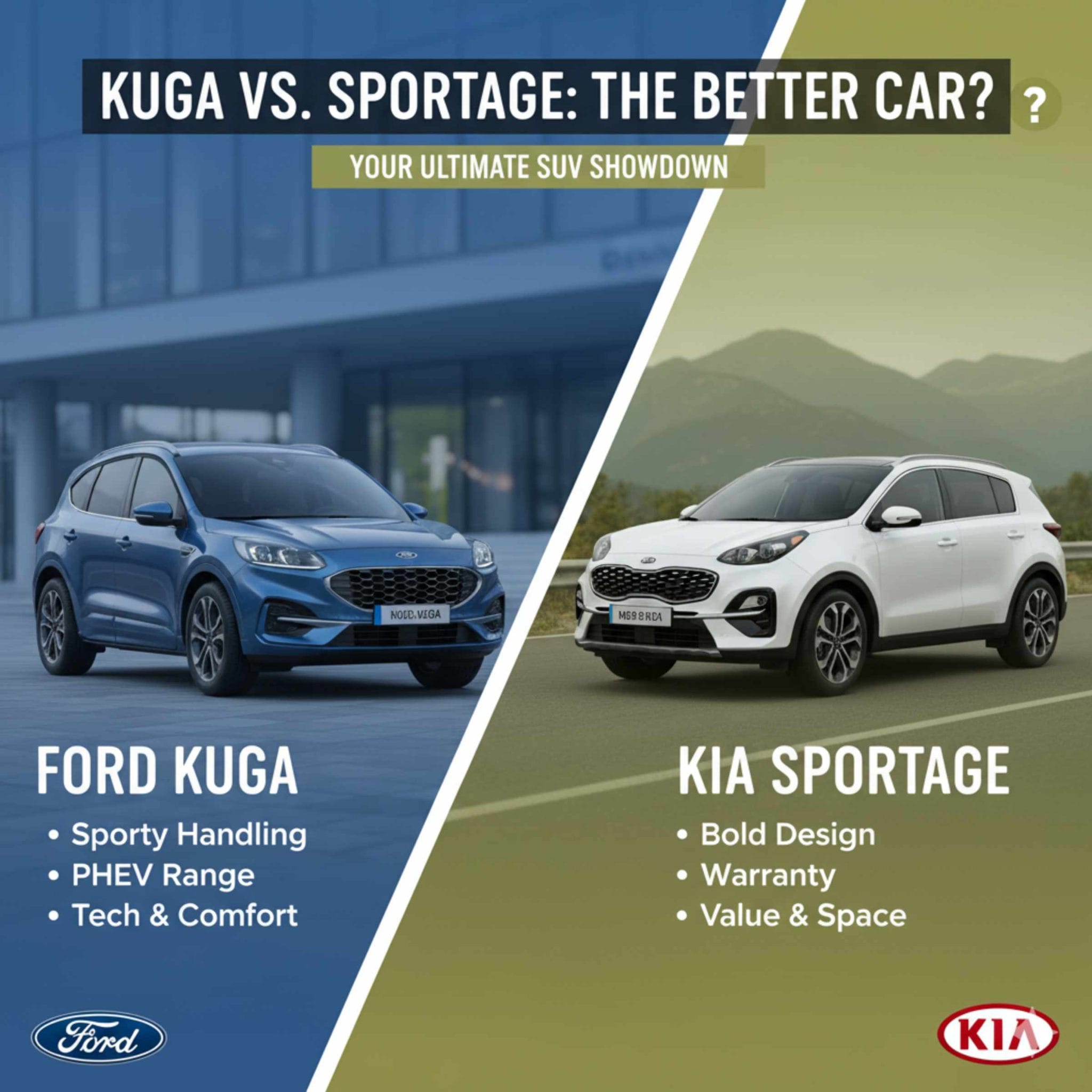 Which is the Better Car Ford Kuga or Kia Sportage (Complete Guide)