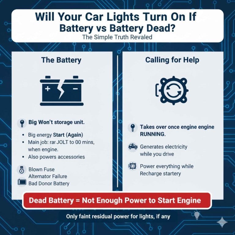 Will Your Car Lights Turn On If Battery Dead? Proven!