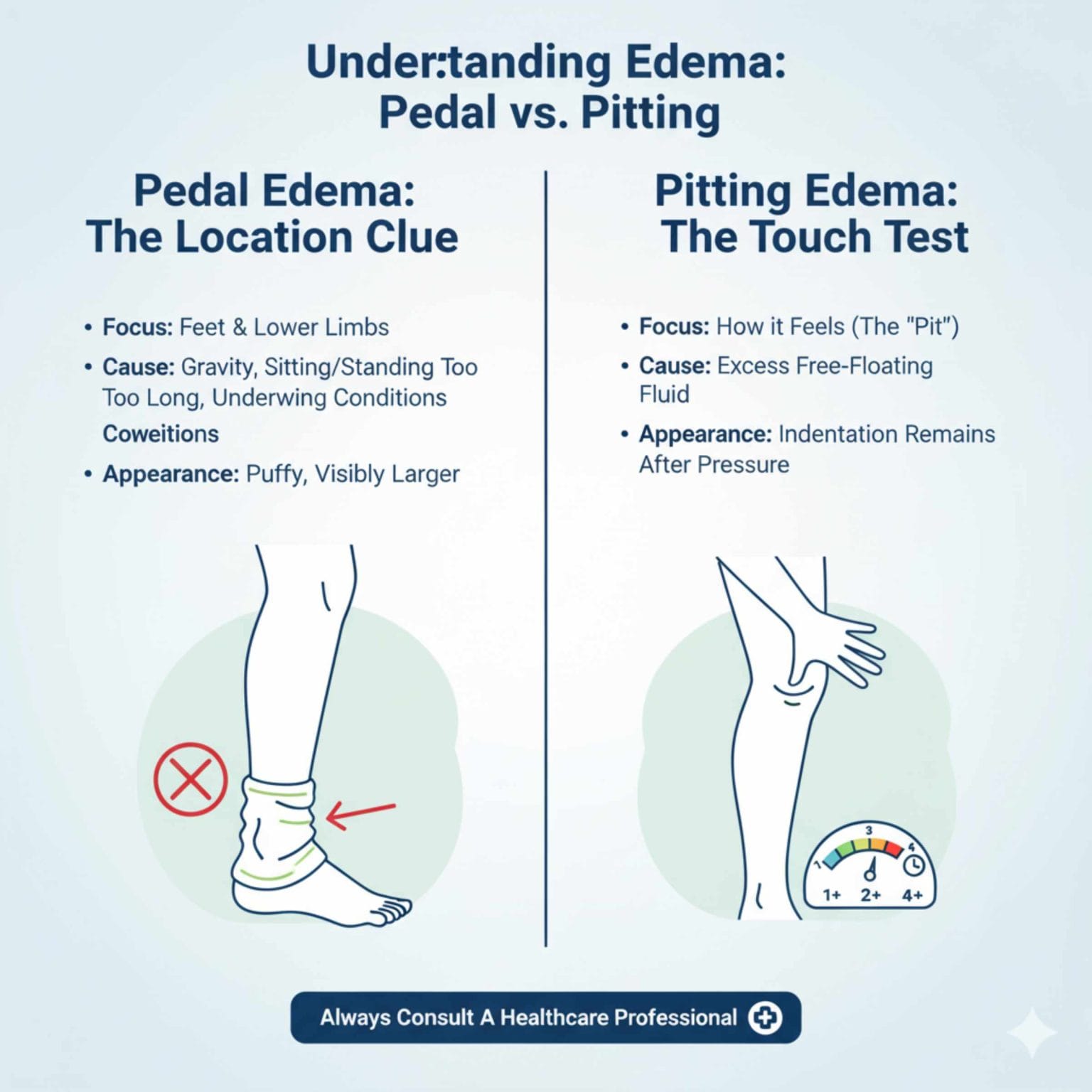 What Is the Difference Between Pedal Edema and Pitting Edema?