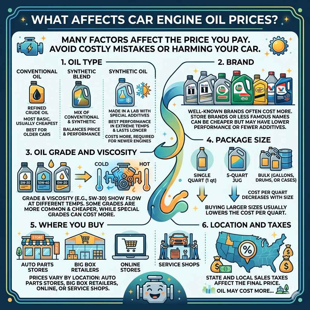 How Much Does Car Engine Oil Cost in USA? Price Guide 2024